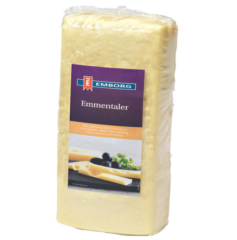 Emborg Emmental Cheese Block 45% 1Kg – MeatUp.shop