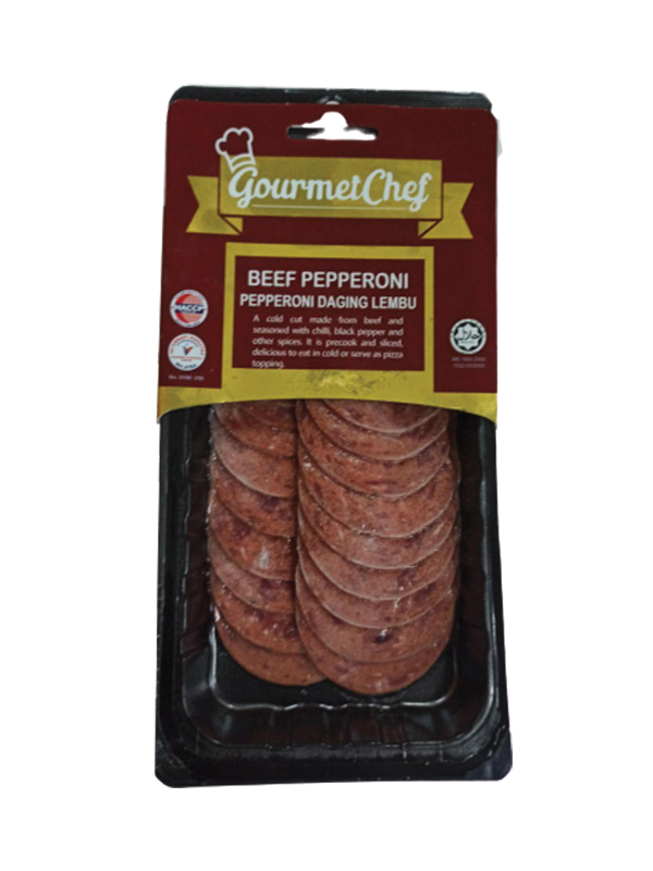 Gourmet Chef Beef Pepperoni Sliced, 150gm – MeatUp.shop